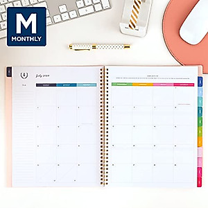 AT-A-GLANCE 2023-2024 Planner, Weekly & Monthly Academic, Simplified by Emily Ley, 8-1/2" x 11", Large, Leatherette, Blush (EL13-905A)