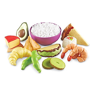 Learning Resources New Sprouts Multicultural Play Food Set - 15 Pieces, Ages 18+ Months Pretend Play Food for Toddlers, Preschool Learning Toys, Kitchen Play Toys for Kids