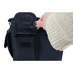 Everything Mary White Flower Deluxe Store and Tote - Storage Craft Bag Organizer for Crafts, Sewing, Paper, Art, Desk, Canvas, Supplies Storage Organization with Handles for Travel