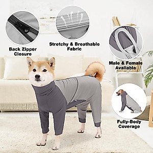 Lelepet Dog Recovery Suit for Dogs,Dog Surgical Recovery Suit Female Male,Dog Surgery Suit after Spayed & Neuter Dog Cone Alternative Prevent Licking Breathable Dog Onesie for Surgery Abdominal Wounds