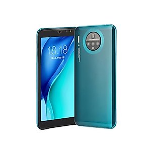 5.72in M30PLUS Smartphone, LCD Full Screen, Face ID Unlock, 512MB + 4GB, for Android 4.4, 2MP+ 2MP Camera, 1800mAh, Dual Card Dual Standby Cell Phone Support for WiFi+BT+FM(Blue-US)