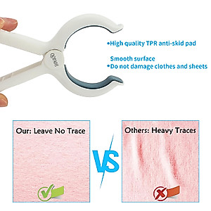 Beach Towel Clips for Beach Chairs Cruise, Strong Grip Clothes Pins Non-Slip Pool Chair Clips Plastic Quilt Drying Clip for Laundry Towel Clothes Blankets Set of 8, with Drawstring Bag(Blue+Khaki)