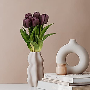 Softflame Artificial/Fake/Faux Flowers - Tulip Purple 8PCS for Wedding, Home, Party, Restaurant