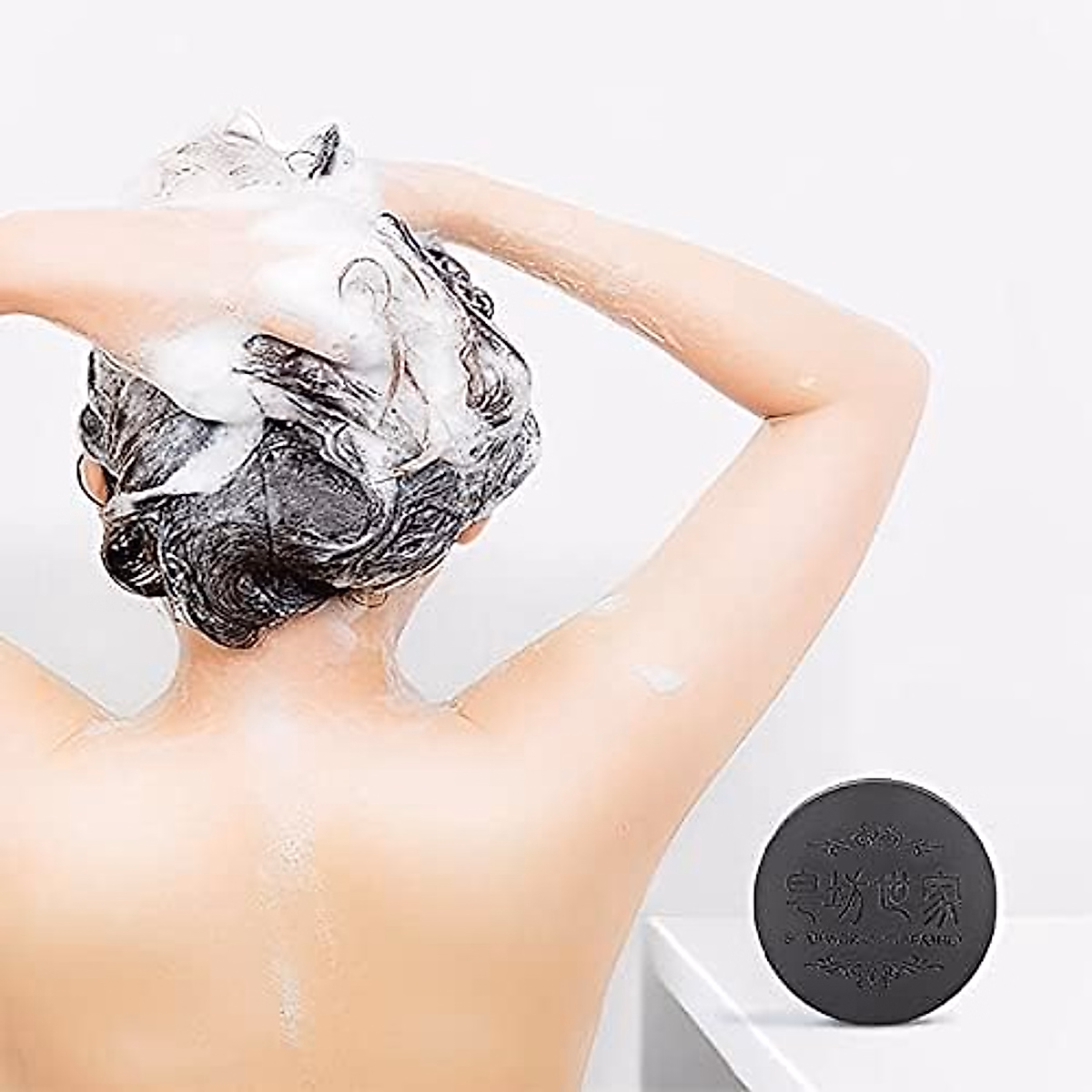 MIXAROLA Black & Thick Hair Fallopia Multiflora Shampoo Bar, He Shou Wu Extract Shampoo Soap, Deeply Cleanses and Promotes Hair Growth, Prevents Hair Loss and Scalp. (3pcs)