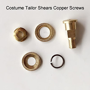 TorSor 3 Pack Tailor Scissors Pivot Bolt and Nut Replacement Central Axis Shaft Assembly Screws for 8/9 inch Sewing Scissors Fabric Scissor Sewing Shears Repair Parts