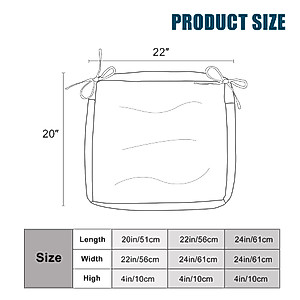 ARTPLAN Patio Chair Seat Cushion Slipercover(Cover-only No Insert) Outdoor Patio Cushion Covers Set with Tie,Zipper Colsure,Floral 20"X22"X4"(2 Pack),Green Leaf