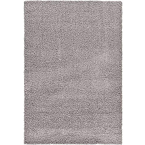 Unique Loom Solid Shag Collection Area Rug (6' 1" x 9' Rectangle, Cloud Gray)