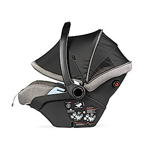 Peg Perego Primo Viaggio 4-35 Lounge - Reclining Rear Facing Infant Car Seat - Includes Base with Load Leg & Anti-Rebound Bar - for Babies 4 to 35 lbs - Made in Italy - City Grey (Grey)