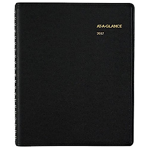 AT-A-GLANCE Daily Appointment Book / Planner 2017, Wirebound, 24-Hour, 8-1/2 x 10-7/8", Black (70-214-05)