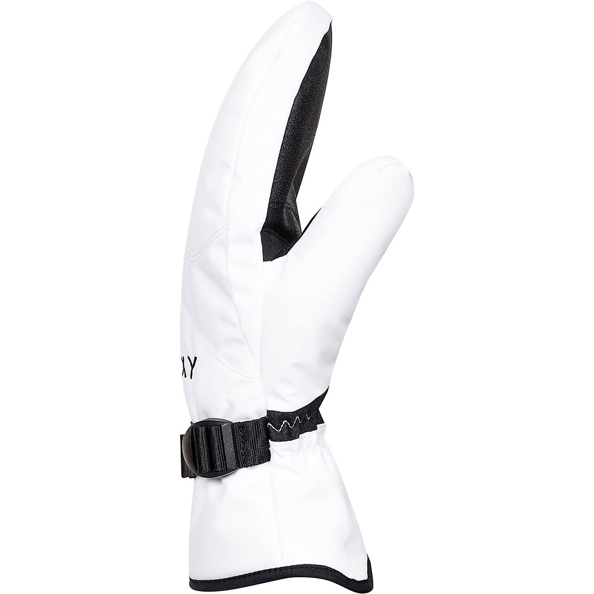 Roxy Women's Jetty Solid Insulated Mittens - Warm Winter Sports Mittens with ROXY DryFlight Technology, Bright White, Large