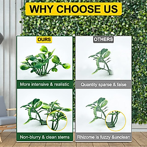 YUUKE Grass Wall Panels, 10 PCS 10”x10” Artificial Boxwood Topiary Hedge Grass Backdrop with 100 Zip Ties Greenery UV Protected Privacy Fence Screen, Outdoor Indoor Green Decor for Garden Wedding