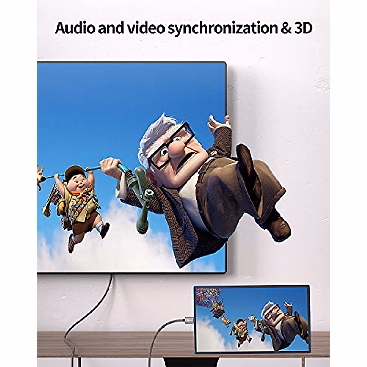 Silkland Mini HDMI to HDMI Cable 4K, [High Speed, Braided] HDMI Mini 2.0 Cord, ARC, HDR, Compatible with Nikon, Canon EOS, DSLR Camera, Camcorder, Tablet, Graphics Video Cards, Pico Projector, 6.6FT