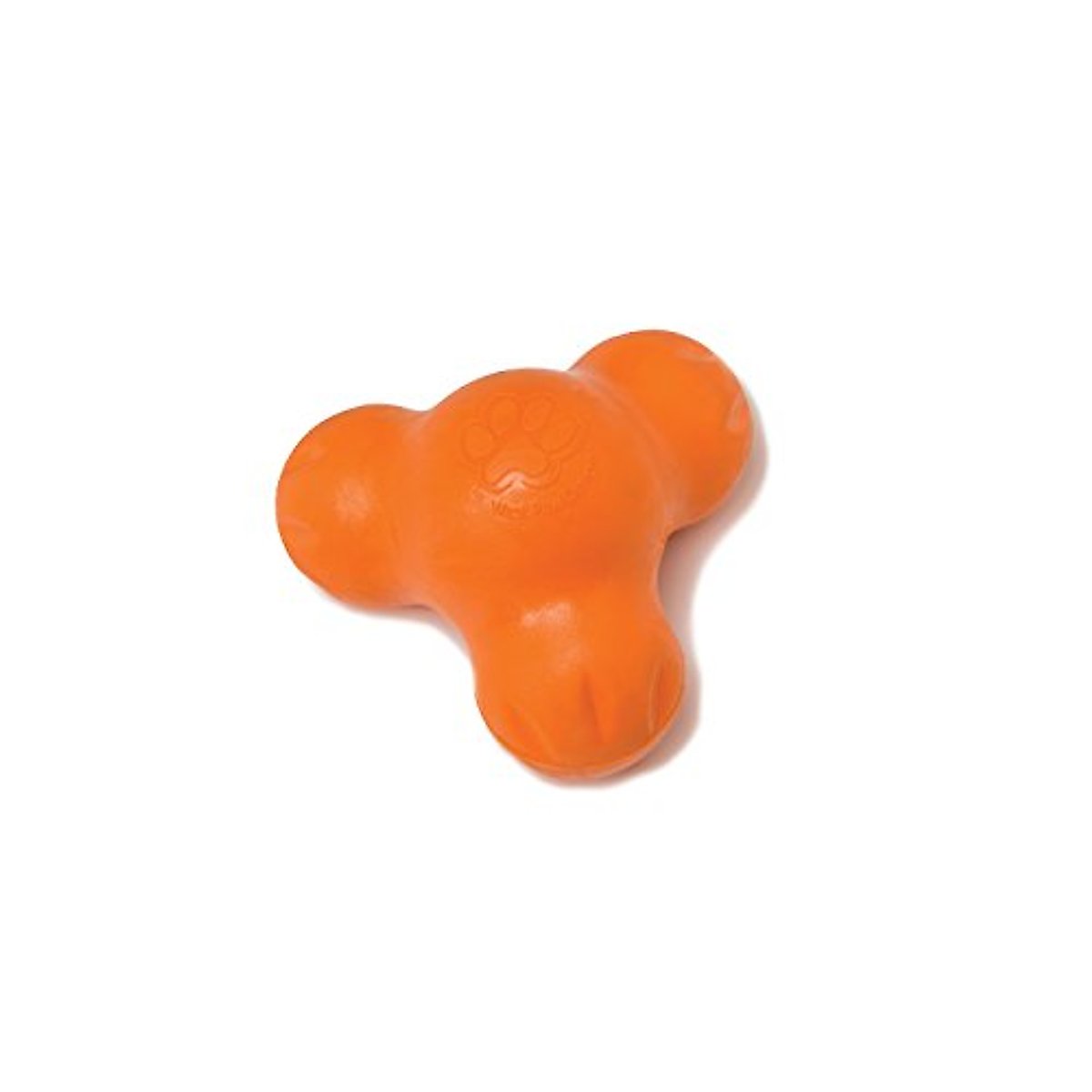 West Paw Zogoflex Tux Treat Dispensing Dog Chew Toy – Interactive Chewing Toy for Dogs – Dog Enrichment Toy – Dog Games for Aggressive Chewers, Fetch, Catch – Holds Kibble, Treats, Large 5", Tangerine