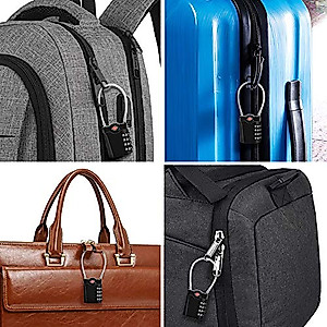 TSA Approved Luggage Locks with Steel Cable 4 Digit Combination Lock with Inspection Indicator Keyless Padlock for Suitcase Backpack Baggage (2 Pack)