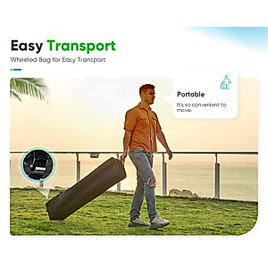 Quictent 6.6'x6.6' Ez Pop up Canopy Tent with Netting Screened, Outdoor Instant Portable Gazebo Screen House Room Tent -Fully Sealed, Waterproof & Roller Bag Included (Tan)