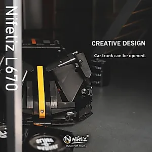 Nifeliz L670 Sports Car MOC Building Blocks and Construction Toy, Adult Collectible Model Cars Set to Build, 1:14 Scale Sports Car Model (1337 Pcs)