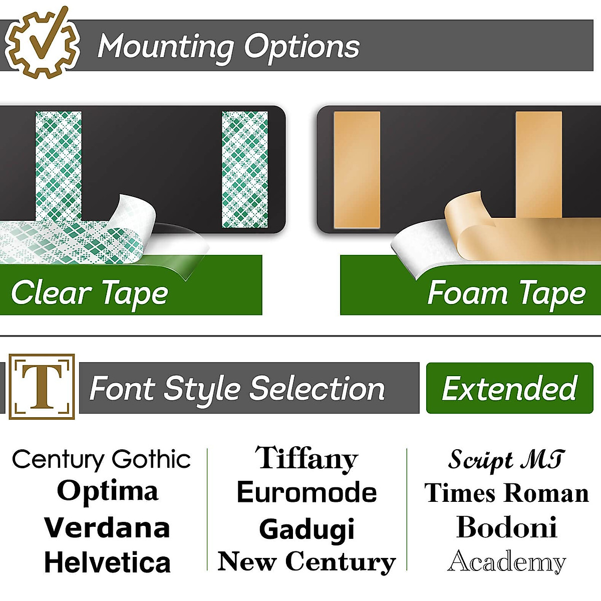 Name Plates for Doors, Custom Office Door Signs, Personalized Wall Plaques - 2.5x8 Inch, 18 Colors, (Prestige) Made in USA By My Sign Center