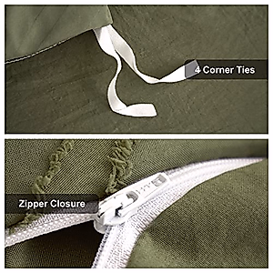 HYPREST Textured Duvet Cover, Green Duvet Covers QueenTufted Boho Style, Super Soft Breathable Bohemian Bedding Duvet Cover Set