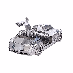 PINCUR 3D Metal Puzzle for Adults Teenagers Age 14+ Butterfly Wings Sports Car Model Assembly Teenagers Toys