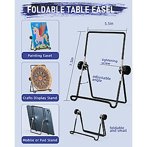 Nicpro 34PCS Kids Painting Set with Pattern Canvas, Art Painting Supplies Kit with 12 Acrylic Paints,10 Brushes,6 Canvas Panels,Table Easel,Paper Pad,Color Wheel,Palette for Beginner Student Toddlers