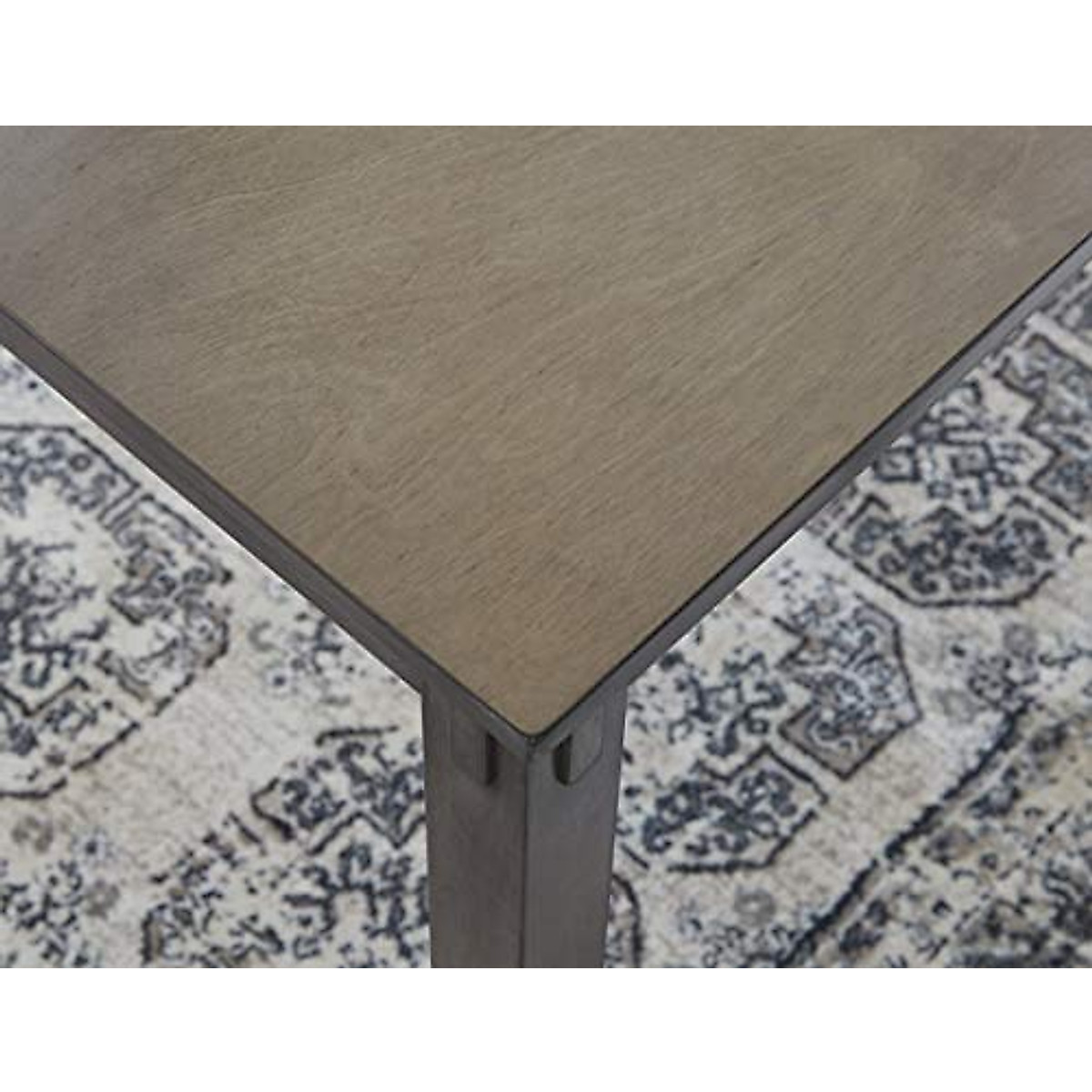 Signature Design by Ashley Bridson 5 Piece Counter Height Dining Room Set, Includes Table & 4 Bar Stools, Gray (Pack of 1)