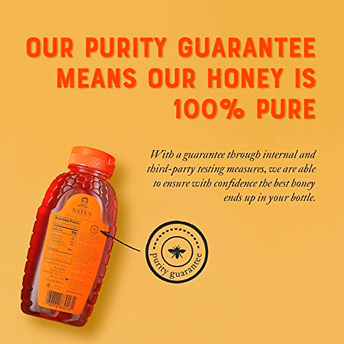 Nate's Honey Minis - Single-Serve 100% Pure, Raw & Unfiltered Honey – 0.49oz Packets, 20ct box