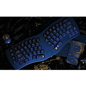 TRUSYO PBT Keycaps 145 Set for Star Spectrum, Five-Sided Thermal Sublimation, Original Height，61/87/98/104/108 Keys Suitable for Mechanical Keyboard(Keyboard not Included)