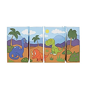 Juvale Dinosaur Paper Party Favor Gift Bags for Kids Birthday, Dino Goodies (36 Pack)