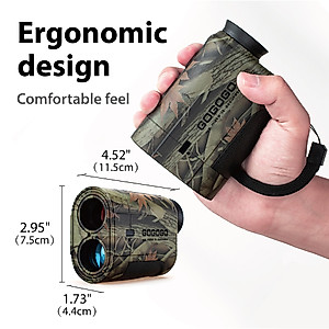 Gogogo Sport Vpro 6X Hunting Laser Rangefinder Bow Range Finder Camo Distance Measuring Outdoor Wild 650/1200Y with Slope High-Precision Continuous Scan