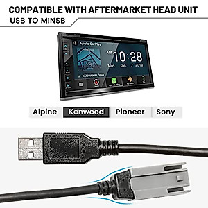 RED WOLF Car Radio Factory USB Port Retention Cable Wiring Harness Compatible with Jeep Dodge Ram Chrysler 2010-2015 Retain OE USB Wire Connector Adapter Install Aftermarket Stereo CD Player Headunit