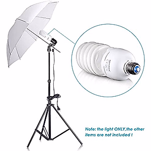 SLOW DOLPHIN Photo CFL Full Spectrum Light Bulb, 45W 5500K CFL Daylight Photography Photo Video Studio Lighting