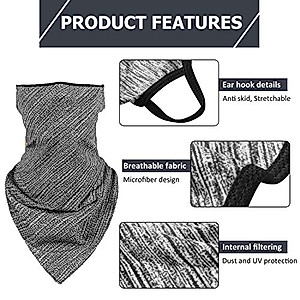 CGTL UV Protection Neck Gaiter Windproof Scarf Ear Loops Face Scarf for Fishing Hunting Kayaking Hiking Cycling Motorcycle Sports Outdoors