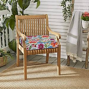 idee-home Outdoor Patio Chair Cushions Set of 2, Outdoor Chair Cushions for Patio Furniture, Replacement Seat Cushions 19x19 Waterproof