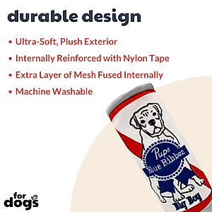 H&K for Dogs Power Plush | Pups Blue Ribbon (Large) | Funny Dog Toy | Dog Toy with Squeaker | Dog Gift | Fun, Durable, and Safe | Squeaky Dog Toy