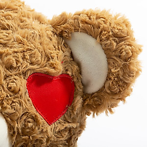BEJOY Teddy Bear Stuffed Animal Plush Bear with Red Bow and Hearts Valentine’s Day Gift, 24 inch Brown