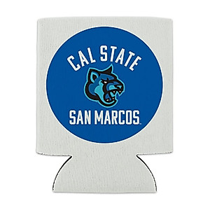 California State University San Marcos Cougars Logo Can Cooler - Drink Sleeve Hugger Collapsible Insulator - Beverage Insulated Holder