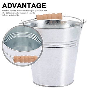 Zerodeko 6Pcs Small Metal Bucket Ice Bucket Milk Can French Fries Holder Snack Candy Nut Storage Bucket Mini Tin Pails for Party Favors