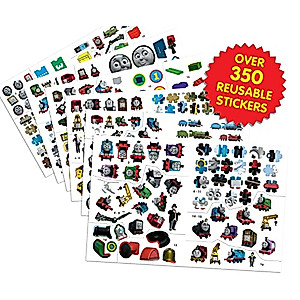 Thomas & Friends Sticker Book Treasury - Activity Books for kids, 350 reusable stickers, 96 pages of fun