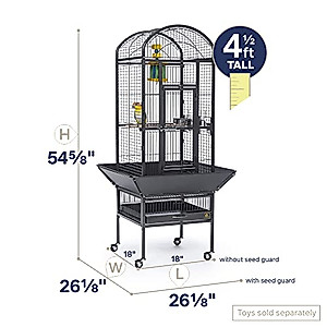 Prevue Pet Products 34511 Dometop Bird Cage, Small, Black Hammertone