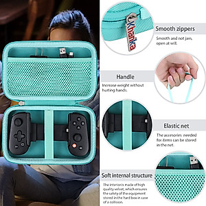 khanka Mobile Gaming Controller Carrying Case Compatible with Backbone One iOS Mobile Gaming Gamepad/Controller, Case only (Teal)