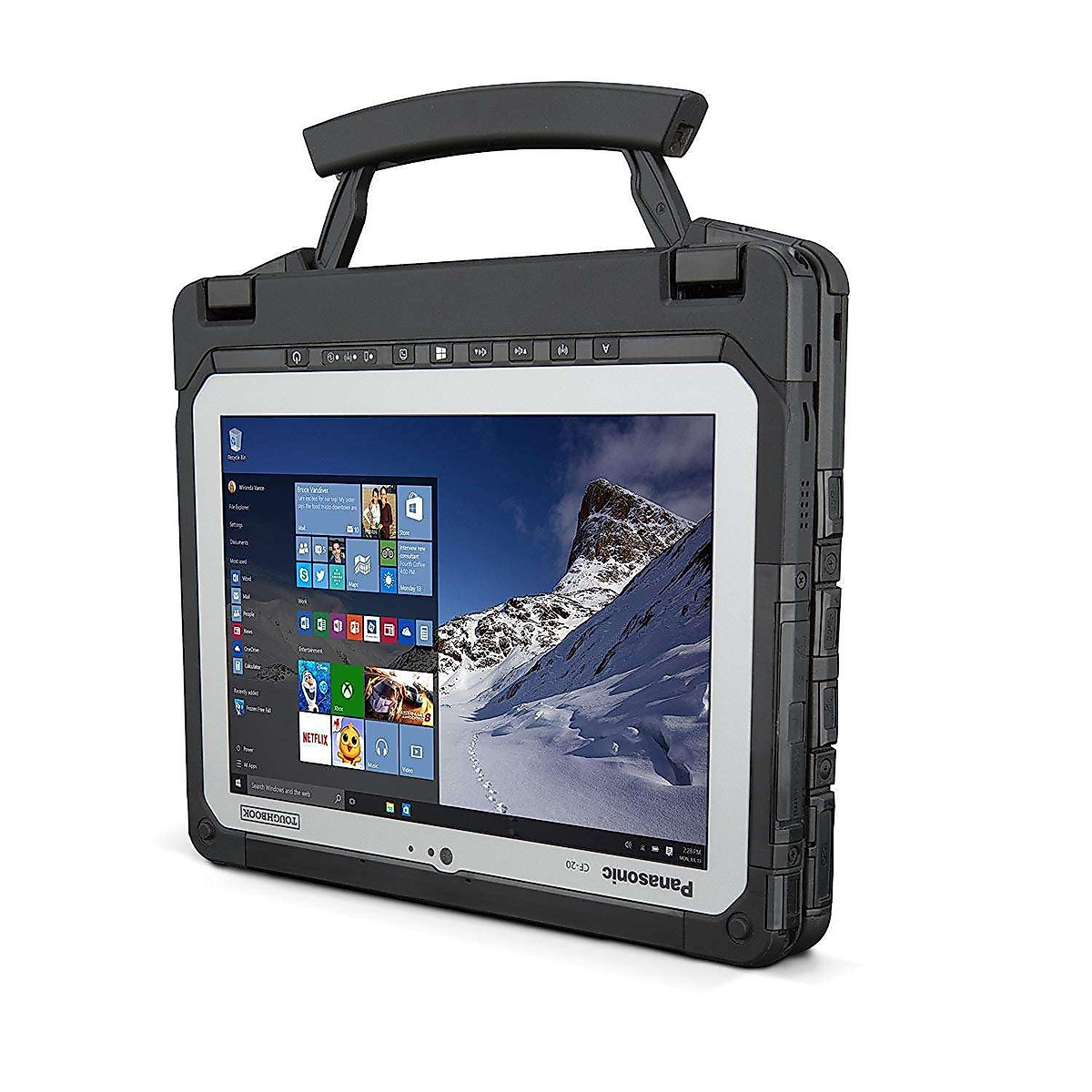 Panasonic Toughbook CF-20, 10.1-inch Multi Touch, 1920x1200, m5-6Y57@1.1GHz, 8GB RAM, 256GB SSD, Wi-Fi, Bluetooth, Webcam, Rear Camera, Emissive Backlit Keyboard, Barcode Reader, Win 10 Pro (Renewed)