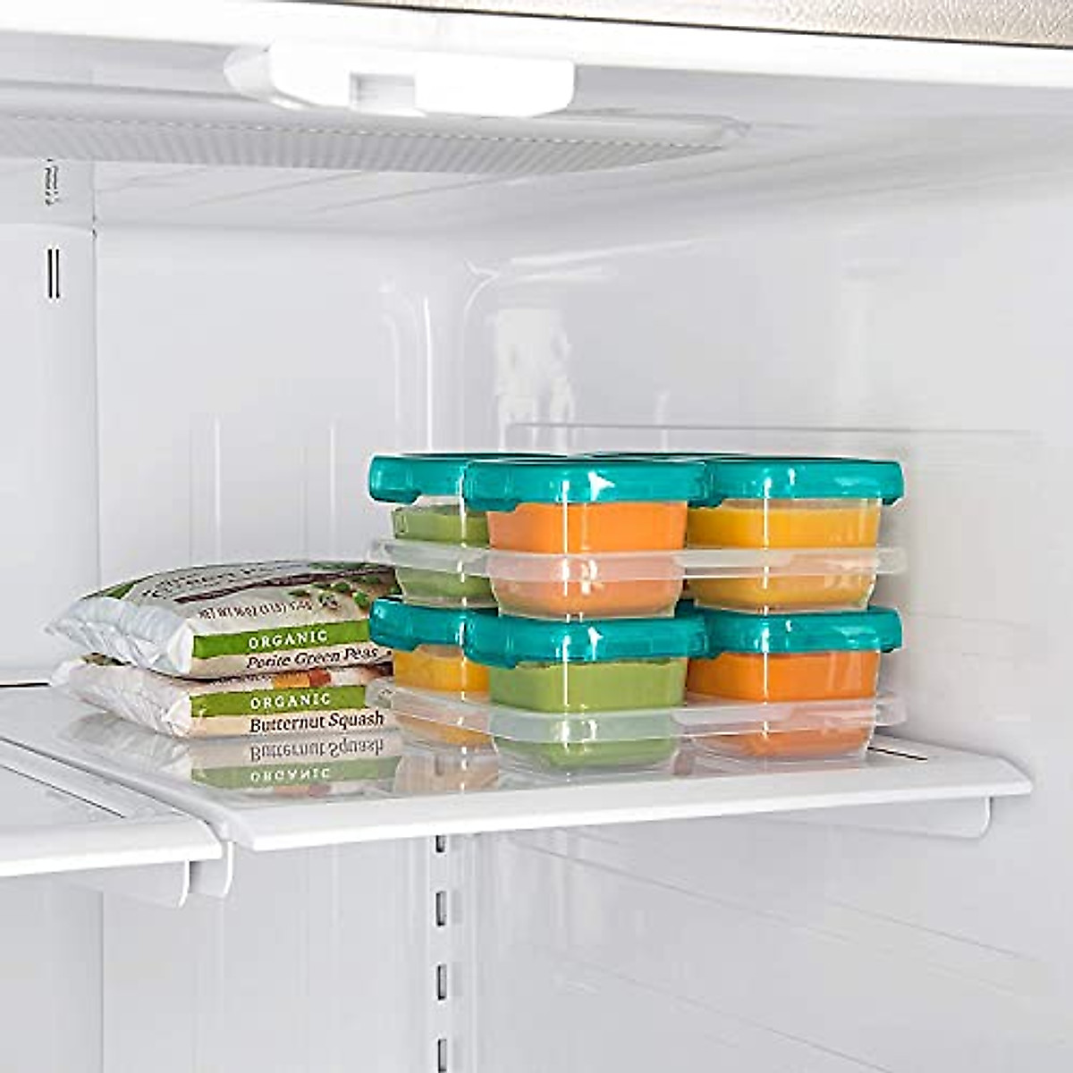 OXO Tot Baby Blocks Food Storage Containers, Teal, 4 Ounce - Set of 2