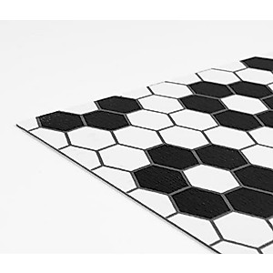 FloorPops FP3931 Biscotto Peel & Stick Floor Tiles, Black (Pack of 2)