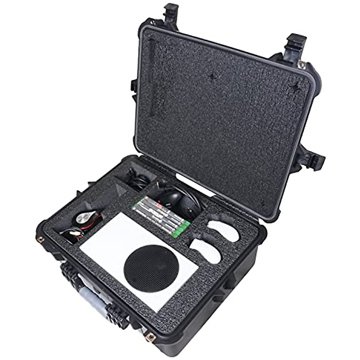 Case Club Carrying Case Fits Xbox Series X/S with Headset Storage-Hard Shell Travel Case for Xbox Series X or S Console, Headset, Controllers, Games & Accessories. Heavy Duty Waterproof Transport Case