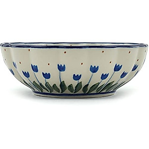 Polish Pottery Bowl 5-inch Water Tulip