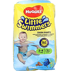 Huggies Little Swimmers Disposable Swim Diapers, Small, 12-Count - Pink/Blue