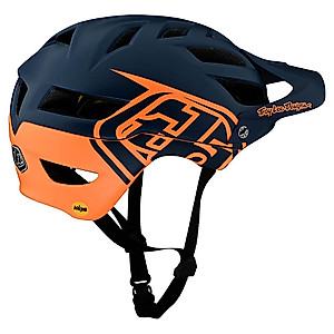 Troy Lee Designs Adult|All Mountain|Bicycle Half Shell A1 Helmet Classic W/MIPS - (Tangelo/Marine, X-Small/Small)