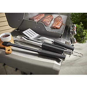 Weber Precision 3-Piece Grilling Tool Set, Stainless Steel