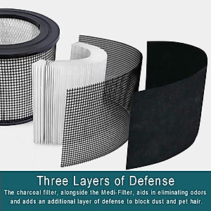 FilterQueen Defender Air Purifier Replacement Filter Bundle, Medi-Filter and Charcoal Pre-Filter Wraps