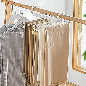 Dalanpa Multi Functional Pants Hangers 5 Layers Pants Rack Non-Slip Clothes Closet Storage Organizer for Pants Jeans Scarf